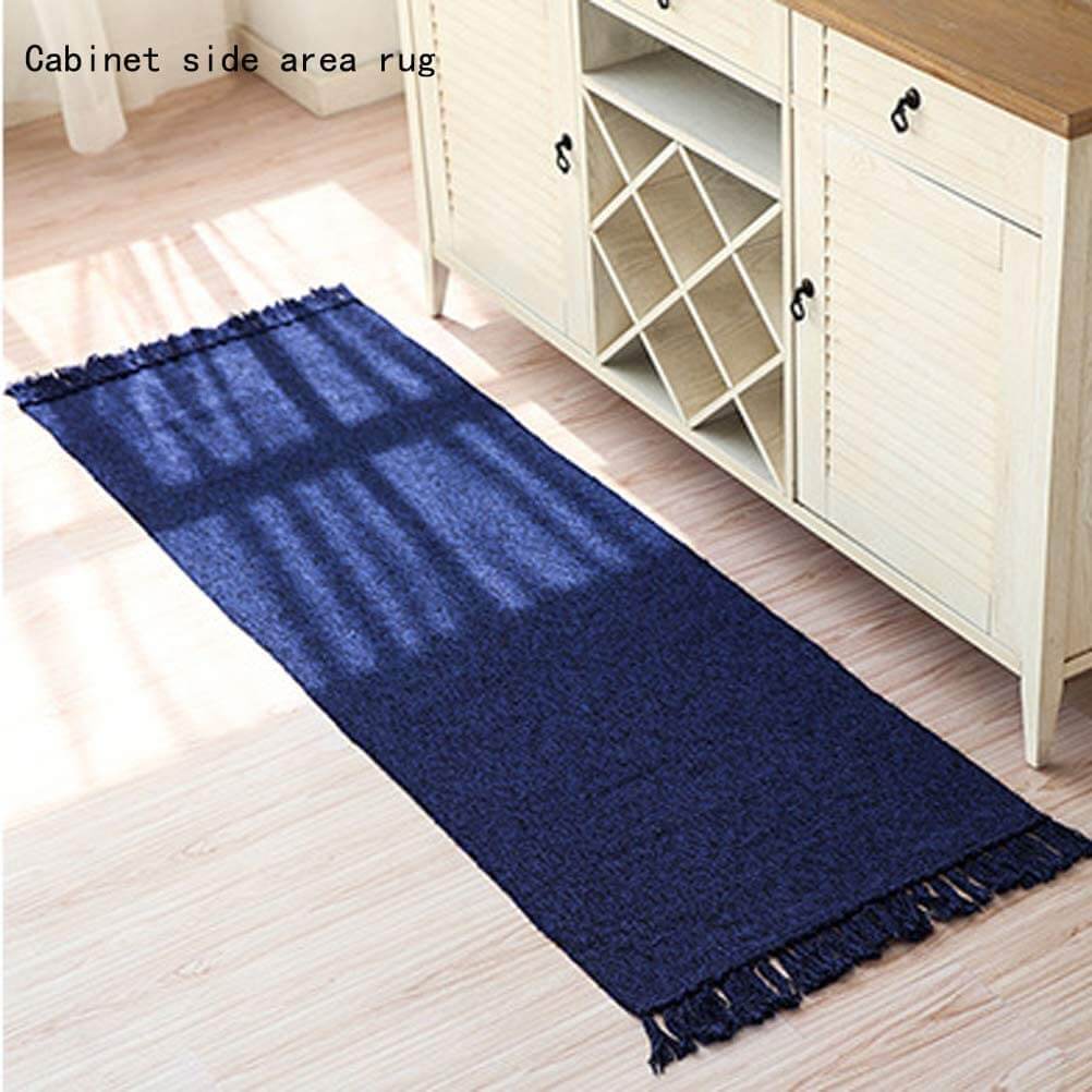 Woven Cotton Area Rug , Floor Mat , Shabby Rag Throw Rug – sweaterpicks